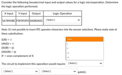 solved consider the following hexadecimal input and output values for