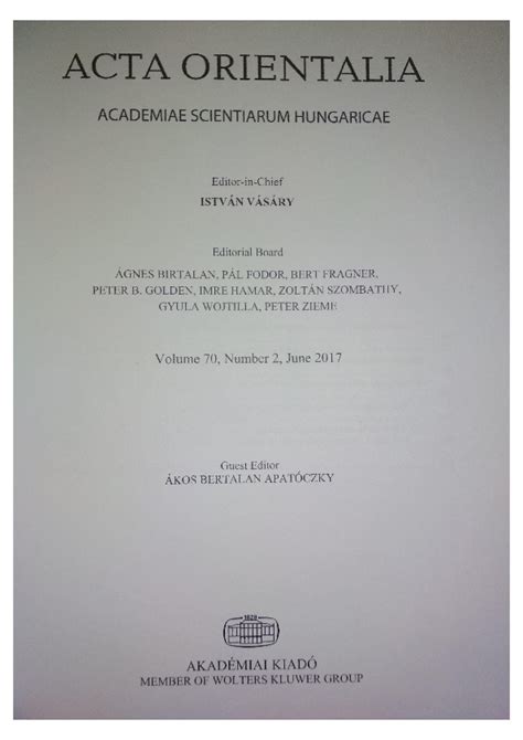 Pdf Recent Developments On The Decipherment Of The Khitan Small Script