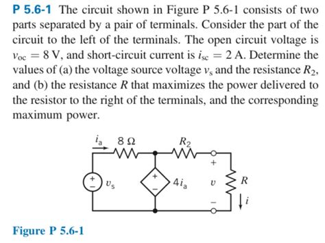 Solved P 5 6 1 ﻿the Circuit Shown In Figure P 5 6 1