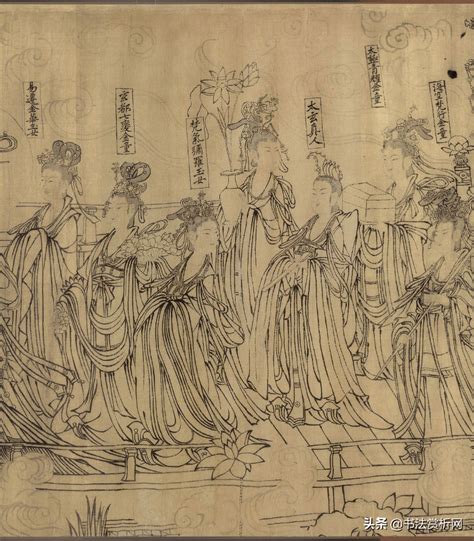 赵孟頫跋文北宋名画朝元仙仗图全卷赏析 仙人