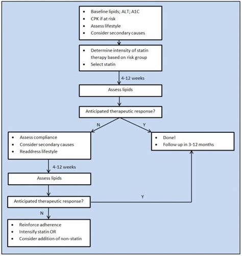 Lipid Management Algorithm Internal Medicine Medicine Statin