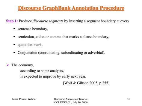 Ppt Discourse Annotation Discourse Connectives And Discourse Relations Powerpoint