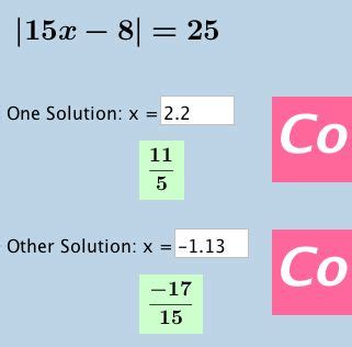 Absolute Value Equation Generator With Feedback Expression Inside Absolute Value Is Linear