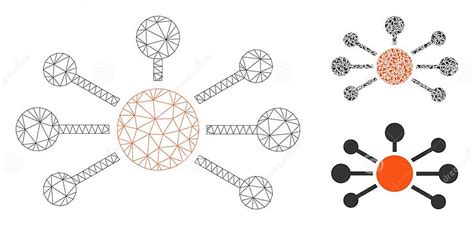 Relations Vector Mesh Wire Frame Model And Triangle Mosaic Icon Stock Vector Illustration Of