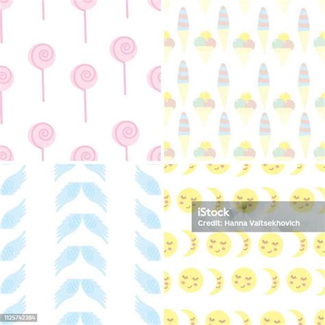 유니콘벡터 일러스트 레이 션 Eps에 대 한 요소에서 완벽 한 패턴을 설정 0명에 대한 스톡 벡터 아트 및 기타 이미지 0명 귀여운 배경 주제 Istock