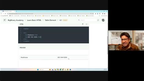 Html Table Youtube