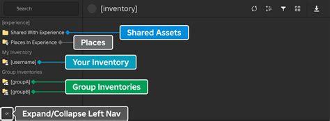 A Preview Of How Inventories Are Sorted In The Left Navigation Of The Asset Manager