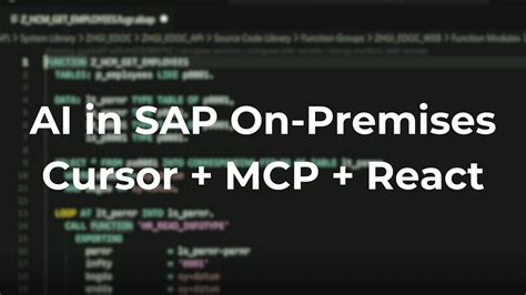 How To Use Cursor Mcp To Build Ai App In 5 Minutes On Sap Erp And S