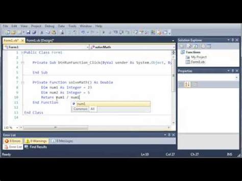 Visual Basic Tutorial Functions YouTube