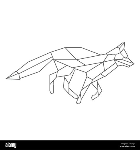 Geometric Fox Drawing
