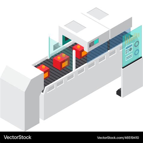 Isometric Industrial Robots Royalty Free Vector Image