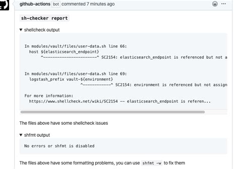 Github Luizmaction Sh Checker A Github Action That Performs Static Analysis For Shell
