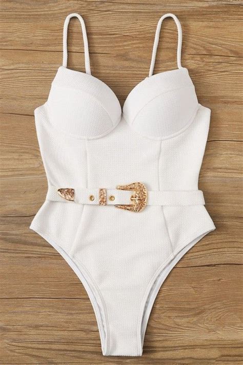White Underwire One Piece Swimsuit Swimsuits One Piece Swimsuit One Piece Swimwear