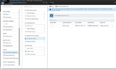 Gerenciar O Servidor De Configuração Para A Recuperação De Desastres Com O Azure Site Recovery