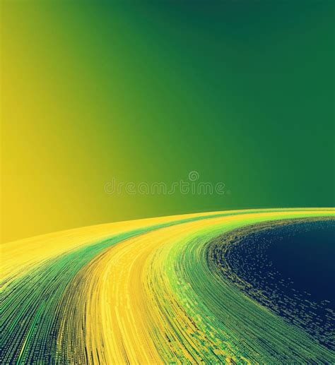 Digital Wave Pattern With Vibrant Green And Yellow Gradient Abstract