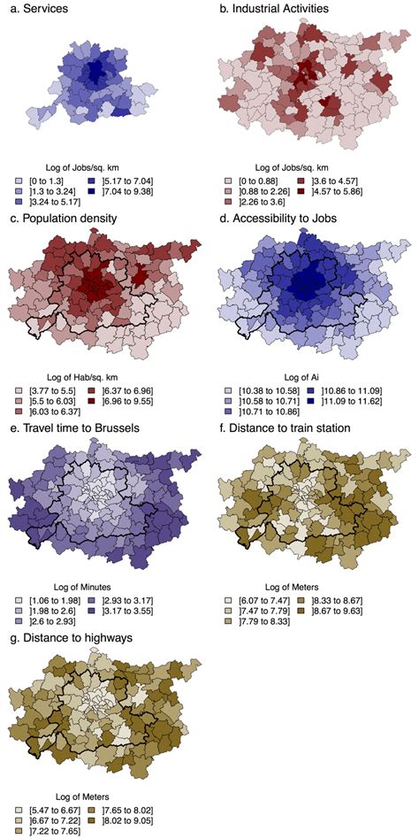 Variables Of The Location Choices Model At The Municipalities Level