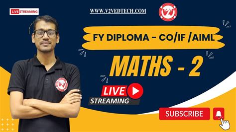 Applied Mathematics Fy Diploma V2v Edtech Llp Nilesh Sir Youtube