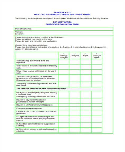 FREE 17 Workshop Evaluation Forms In PDF MS Word