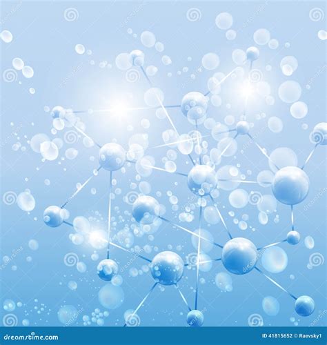 Blue Abstract Background Molecule Structure Vector Illustration 41815652