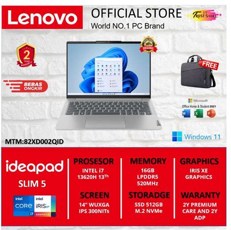 Jual Lenovo Ideapad Slim Irl I H Gb Ssd Wqxga Ohs Di Seller Lenovo