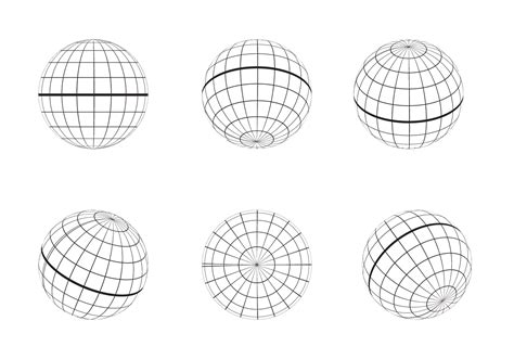 Free Globe Grid Outline Vector Vector Art At Vecteezy