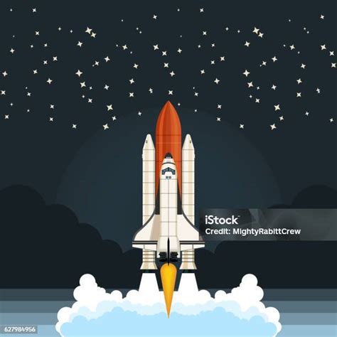 Shuttle Launch 우주선 및 공간 Background 비즈니스에 대 한 프로젝트 템플릿 우주 왕복선에 대한 스톡 벡터 아트 및 기타 이미지 Istock