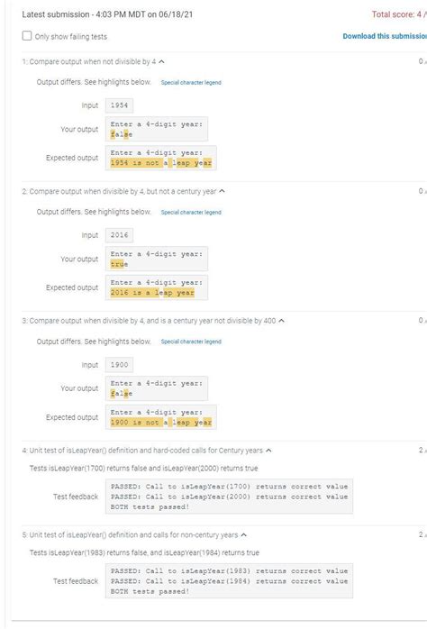 Solved Java Help Please I Need It To Say Year Is A Leap