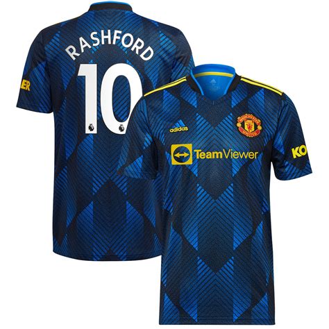 Mens Adidas Marcus Rashford Blue Manchester United 2021 22 Third