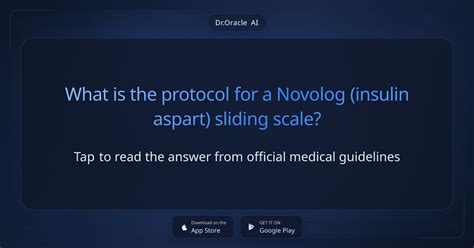 What Is The Protocol For A Novolog Insulin Aspart Sliding Scale