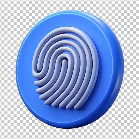 Premium Psd Fingerprint 3d Render Icon Illustration