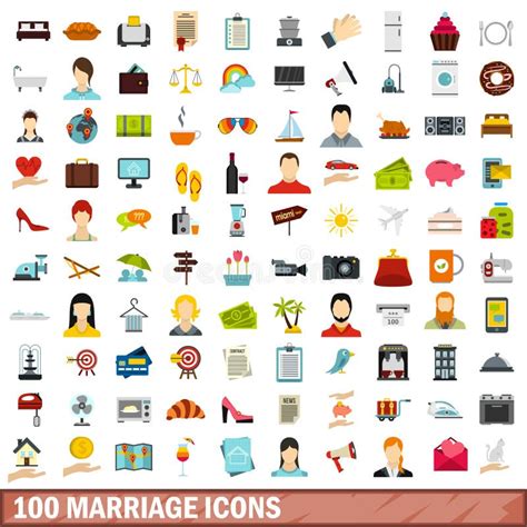 Gay Marriage Icons Set Stock Illustration Illustration Of Flag 26129278