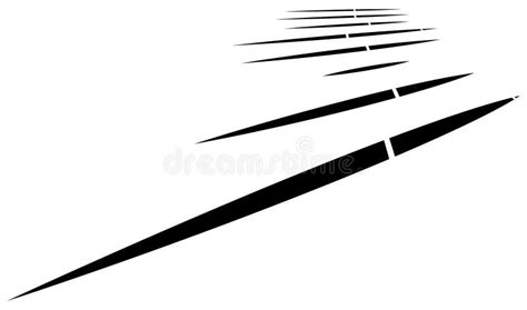Dashed Dynamic Lines Stripes 3d Lines In Perspective Vanishing With Gaps Stock Vector