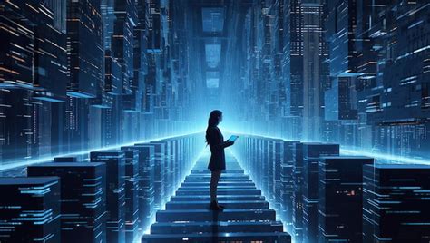 Premium Photo Successful Female Data Center It Specialist Using Tablet For Augmented Vfx