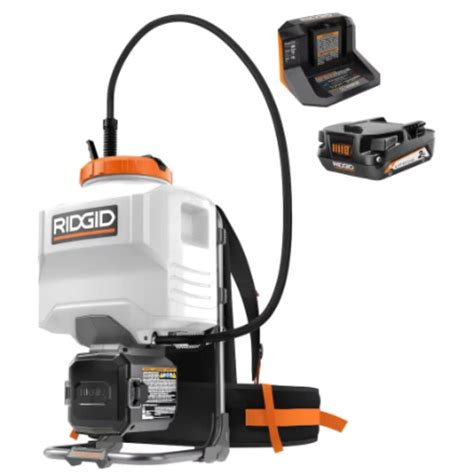 Ridgid 18v Cordless Battery 4 Gal Backpack Chemical Sprayer Kit With 2