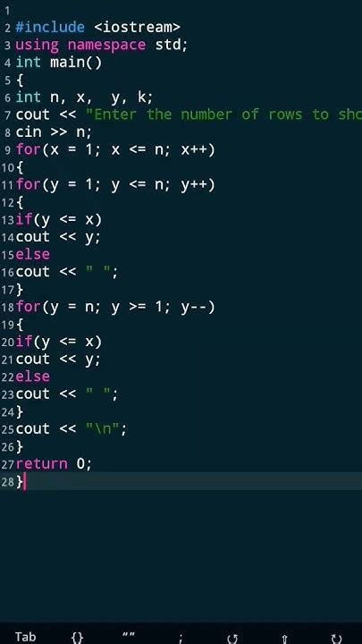 Number Pattern In C Programming Program Programming Subscribe