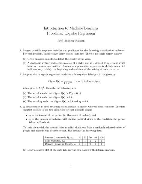 prob logistic introduction to machine learning problems logistic