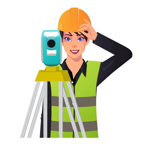 Surveying Cliparts Depicting The Art Of Measuring And Mapping In