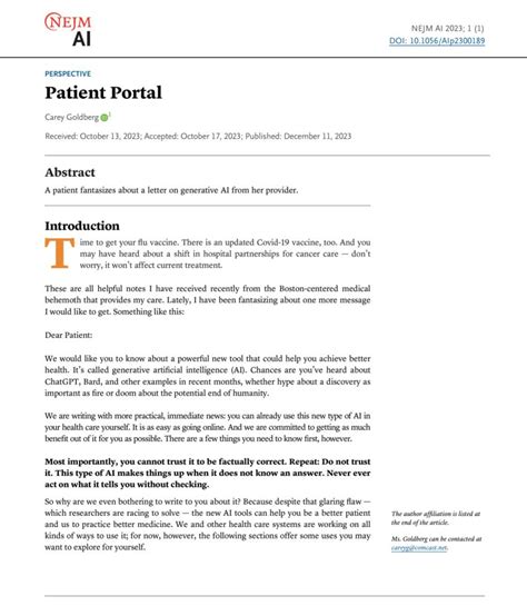 Generativeai Artificialintelligence Aiinhealthcare Nejm Ai