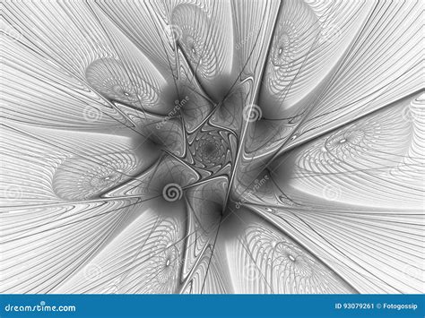 Monochrome Abstract Fractal Stock Illustration Illustration Of Computer Background 93079261