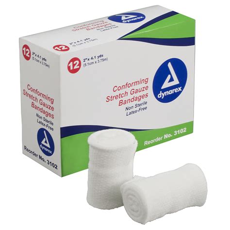 Stretch Gauze Bandage Roll Different Sizes Non Sterile 12 Rolls Per