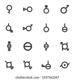 Non Binary Gender Symbol Gender Queer Stock Vector Royalty Free Shutterstock