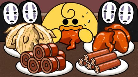 센과치히로 속 길거리 음식 먹으러간 꿀덕이에게 생긴일🐷🍖 센과치히로의 행방불명 [밤비노리] Youtube