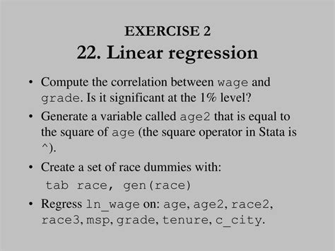 Ppt An Introduction To Stata For Economists Part I I Data Analysis Powerpoint Presentation