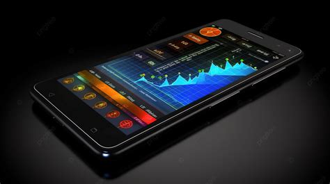 대화형 터치스크린 및 차트 디스플레이가 있는 스마트폰의 3d 렌더링 스톡 거래 주식 거래 배경 일러스트 및 사진 무료 다운로드 Pngtree