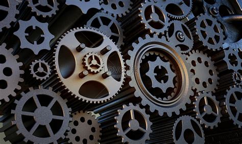 3 D 기계 톱니바퀴 장면 배경 사진 및 창의적인 일러스트 무료 다운로드 Lovepik
