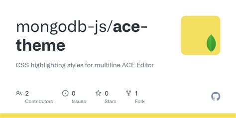 Github Mongodb Jsace Theme Css Highlighting Styles For Multiline Ace Editor
