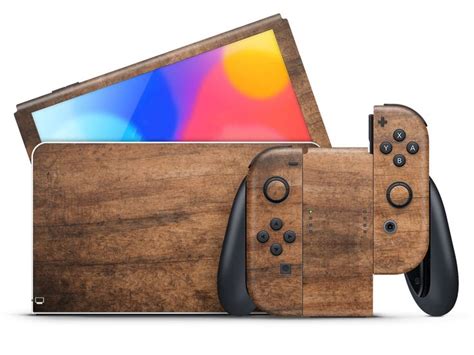 Worn Wood Nintendo Switch Oled Skin Classic Brown Wooden Design Worn Wood Nintendo Switch Oled Skin Classic Brown Wooden Design
