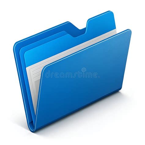 Blue Folder Icon 3d Digital Asset Organization Storage Stock Illustration Illustration Of