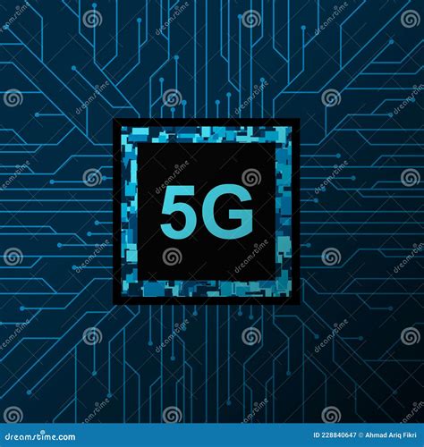 5g Network Processor Illustration Mobile Wireless Internet Of Next Generation Futuristic Micro