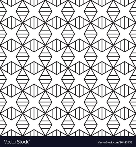 Star Square Pattern Seamless Background Royalty Free Vector